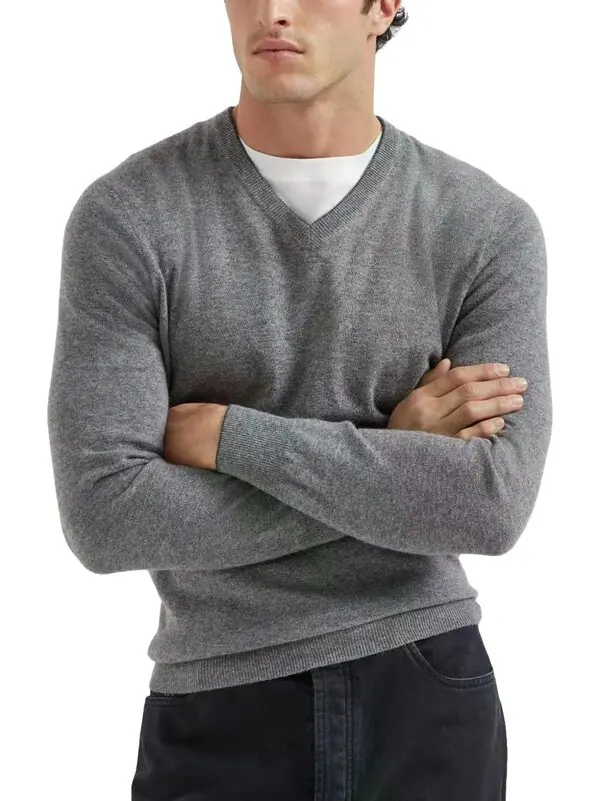 Brunello Cucinelli V-neck Sweater - Grey