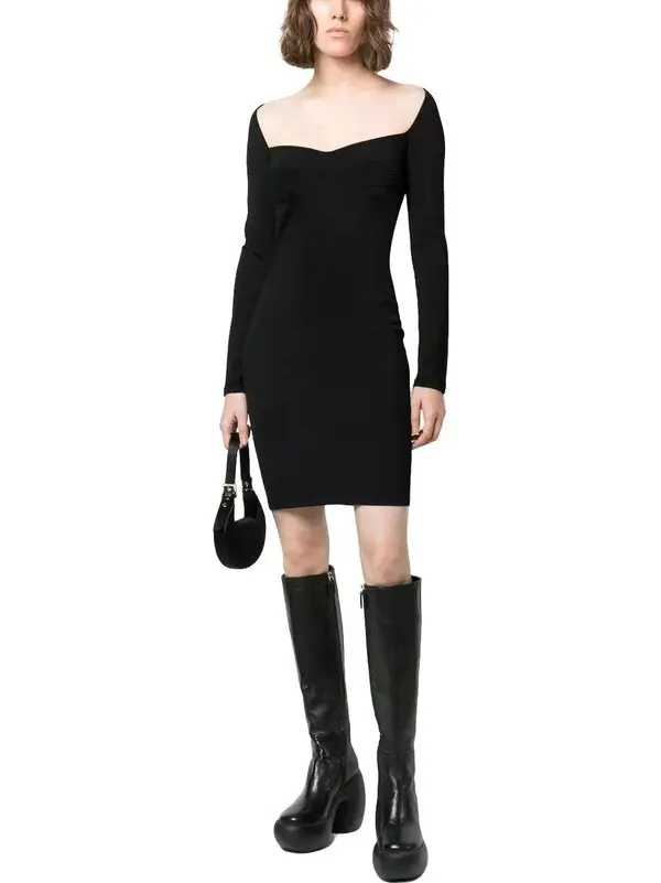 Dsquared2 Long-sleeved Mini Dress - Black