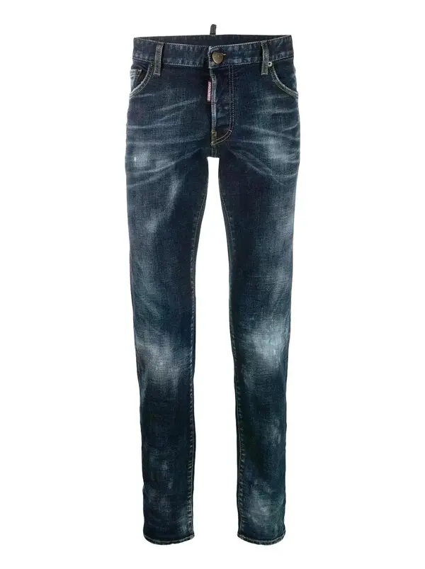 Dsquared2 Flag Patch Slim-fit Jeans - Blue