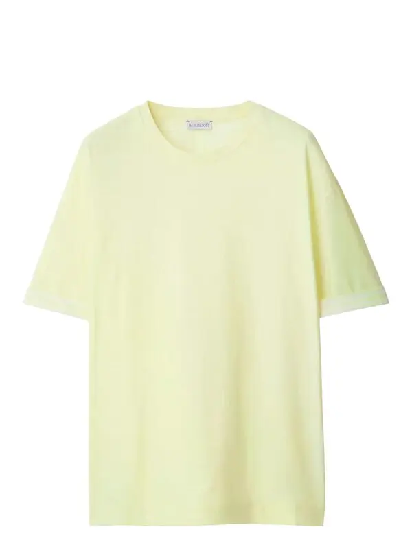Burberry Equestrian Knight Motif Cotton T-shirt - Yellow