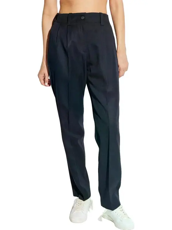GOLDEN GOOSE Navy Wool Blend Trousers - Blue