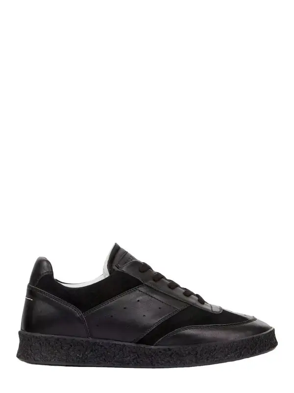 MAISON MARGIELA Leather Lace-up Sneakers - Black