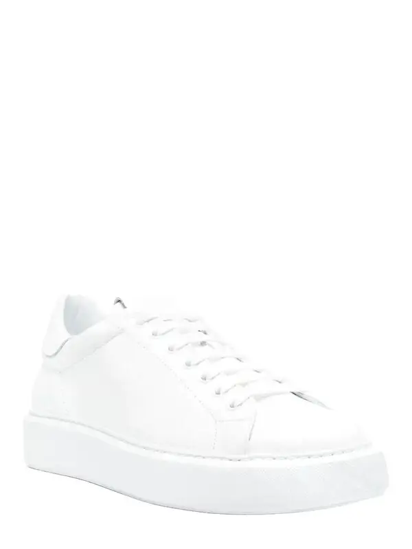 GIULIANO GALIANO Lace-up Calf-leather Sneakers - White