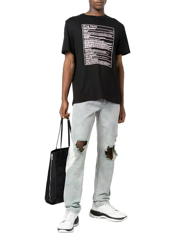 MOSTLY HEARD RARELY SEEN Ripped Straight-leg Jeans - Blue