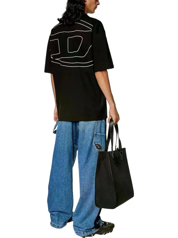 DIESEL® T-vort-megoval-d Cotton Polo Shirt - Black