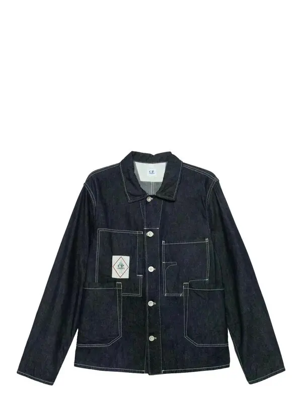 C.P. COMPANY Logo-patch Denim Jacket - Blue