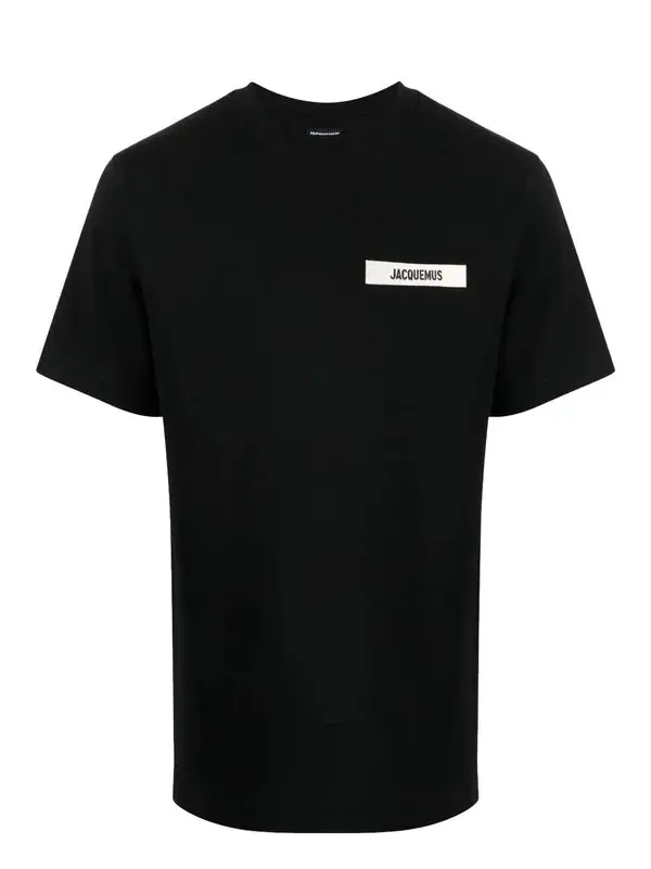 Jacquemus Logo-patch Cotton T-shirt - Black
