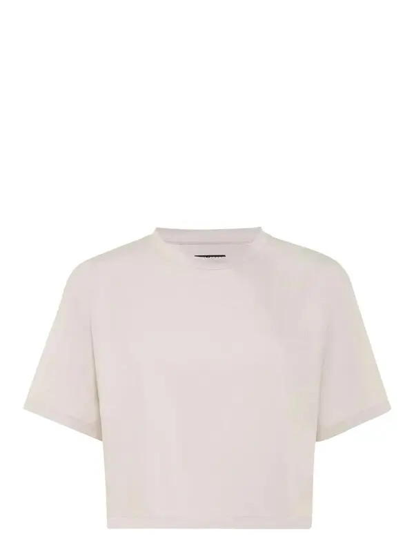 PLEIN SPORT Cropped Crew-neck T-shirt - Grey