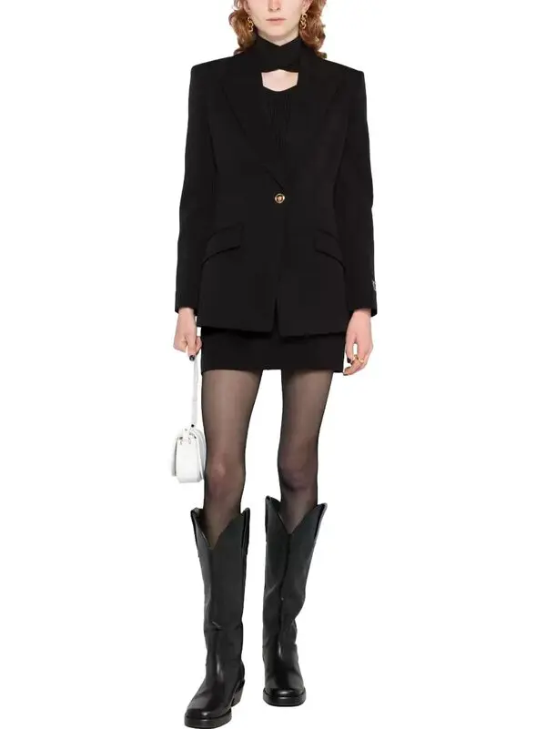 Versace Single-breasted Wool Blazer - Black
