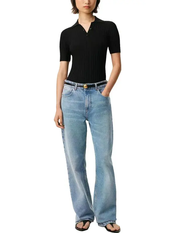 AMI Paris Cotton Large Fit Jeans - Blue