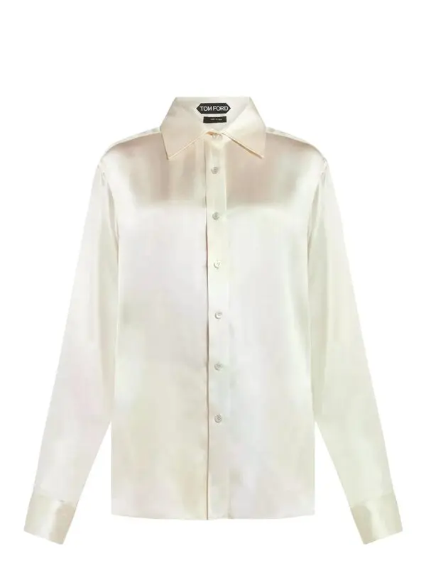 TOM FORD Silk Satin Shirt - Neutrals