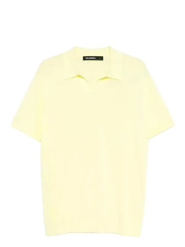 Karl Lagerfeld Logo-embroidered Polo Shirt - Yellow