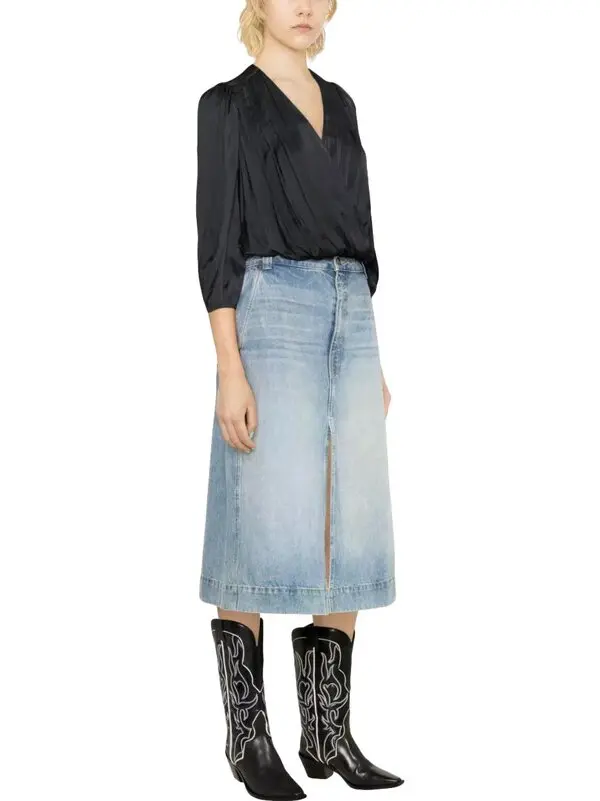Zadig&Voltaire Draped V-neck Blouse - Black