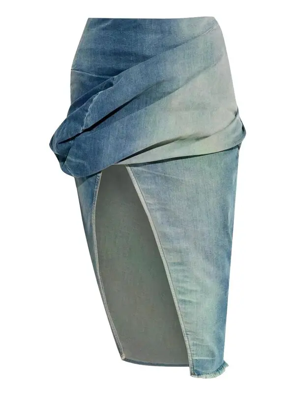 Rick Owens Low Twist Midi Skirt - Blue