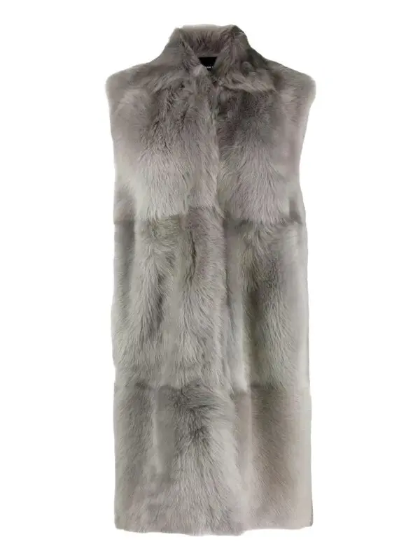 Fabiana Filippi Sleeveless Faux-fur Coat - Grey