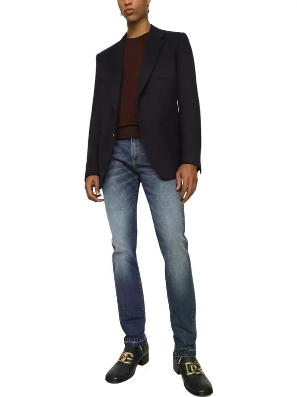 Dolce & Gabbana Patch Pocket Single-breasted Blazer - Blue