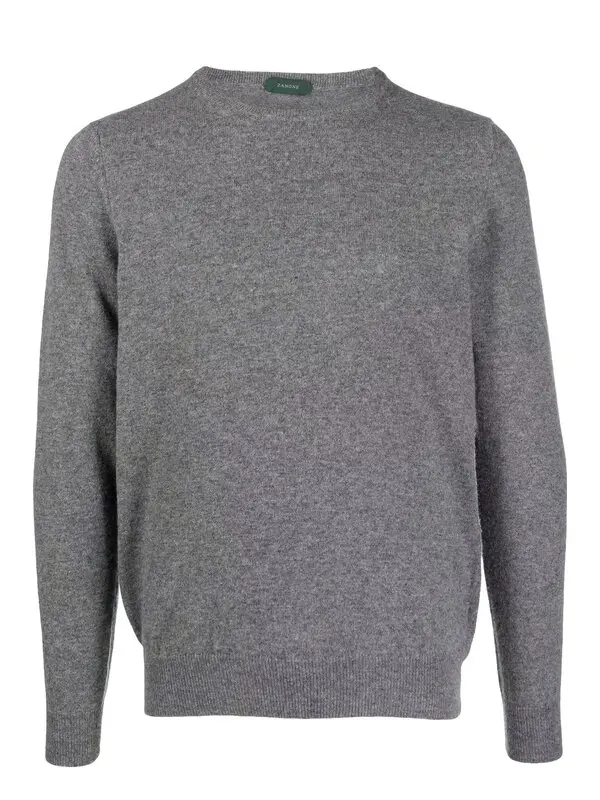 ZANONE Fine Knit Crew Neck Jumper - Grey