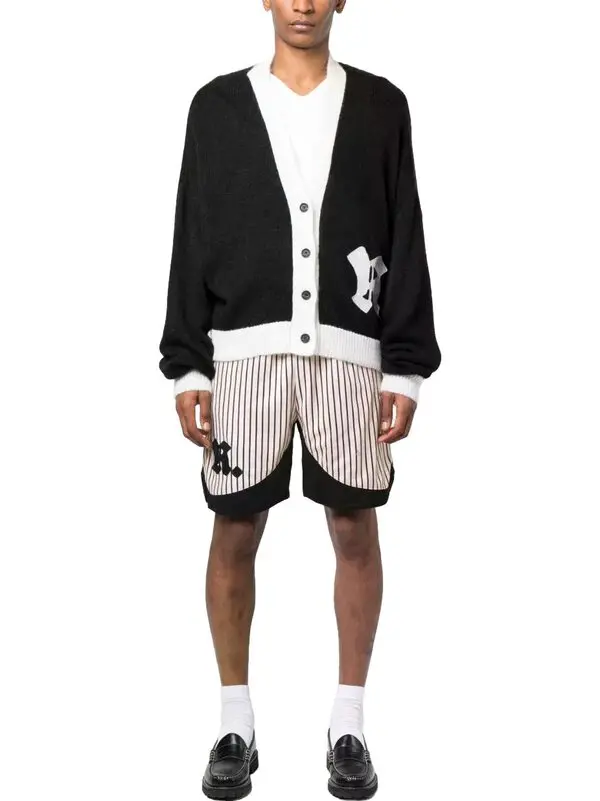 ROUGH. Rough Logo Patch Button-up Cardigan - Black