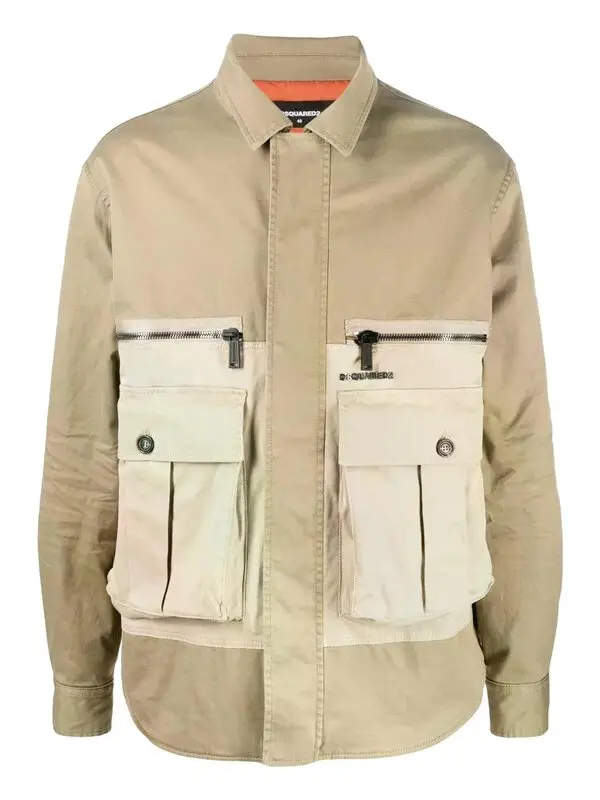 Dsquared2 Two-tone Flap-pocket Jacket - Neutrals