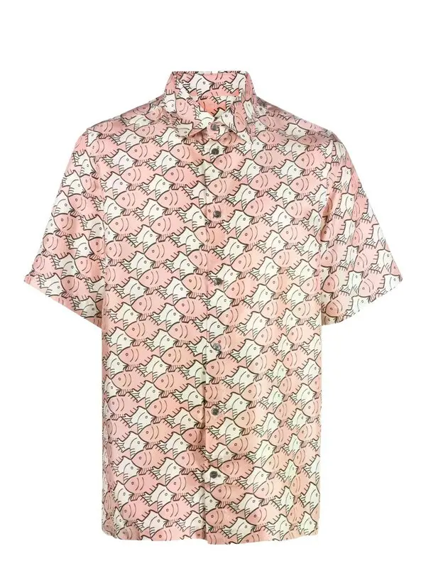 BOTTER Dolphin-print Silk Shirt - Pink