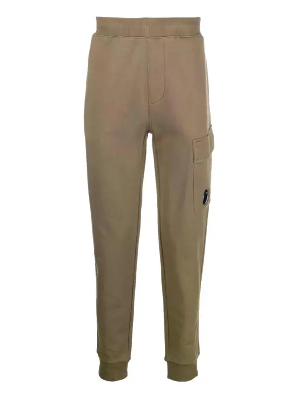 C.P. COMPANY Logo-plaque Cotton Track Pants - Green