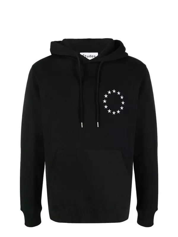 Études Studio Organic Cotton Logo Hoodie - Black