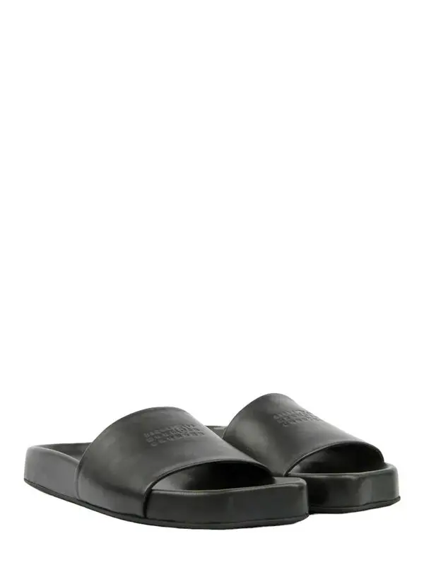 MAISON MARGIELA Rubber Slides With Numbers Motif - Black