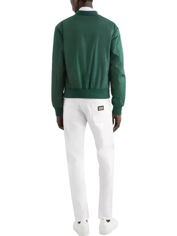 Dolce & Gabbana Logo Plaque Stretch-cotton Skinny Jeans - White
