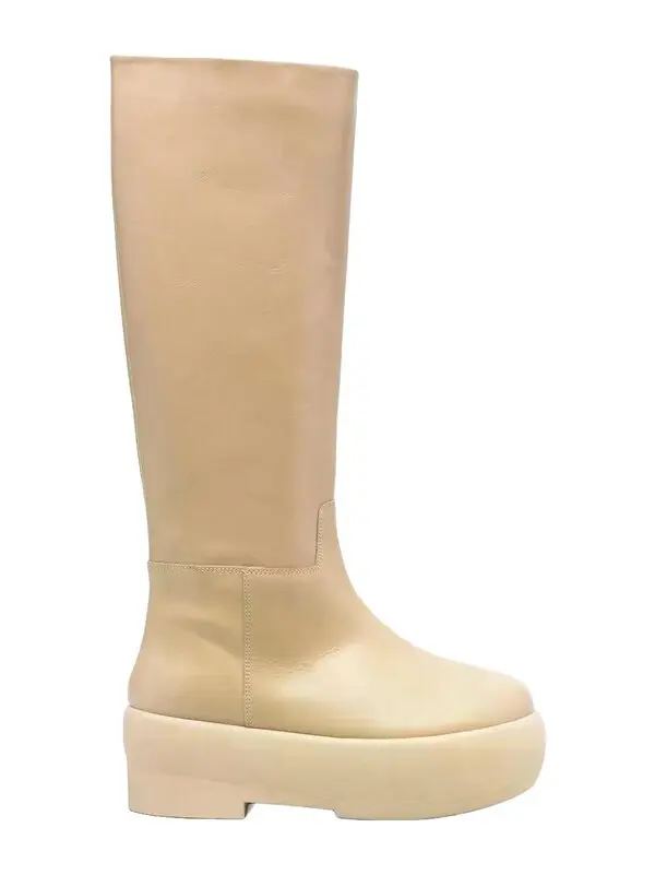 GIABORGHINI Gia Flatform Boots - Neutrals