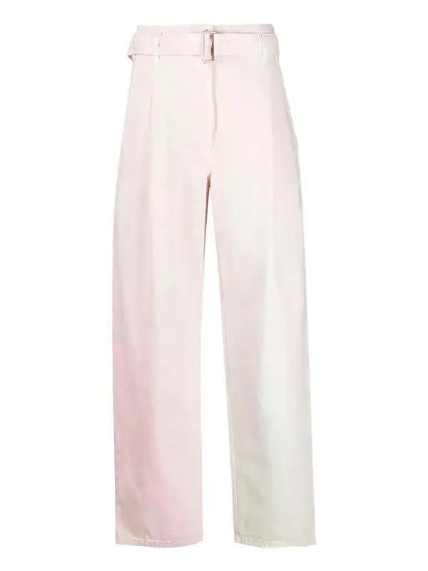 Philosophy Di Lorenzo Serafini Belted Cotton Gabardine Trousers - Pink
