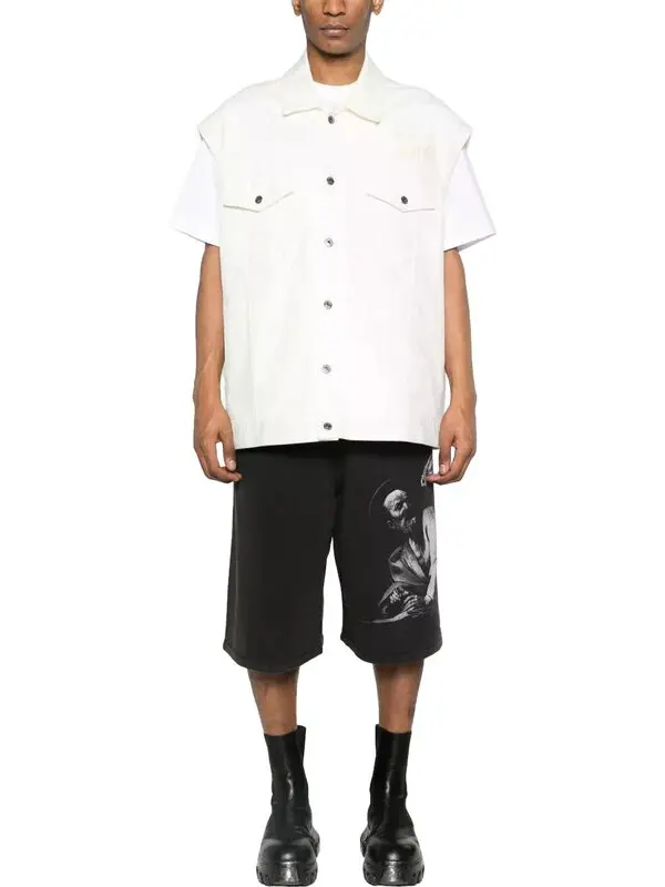 Off-White S. Matthew Cotton Track Shorts - Black