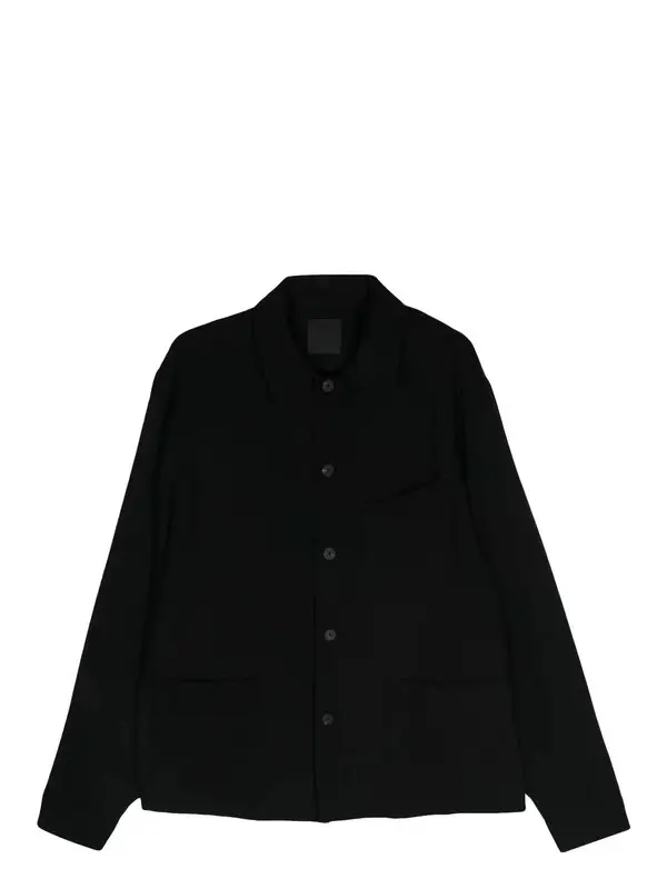 Givenchy Classic-collar Wool Shirt - Black