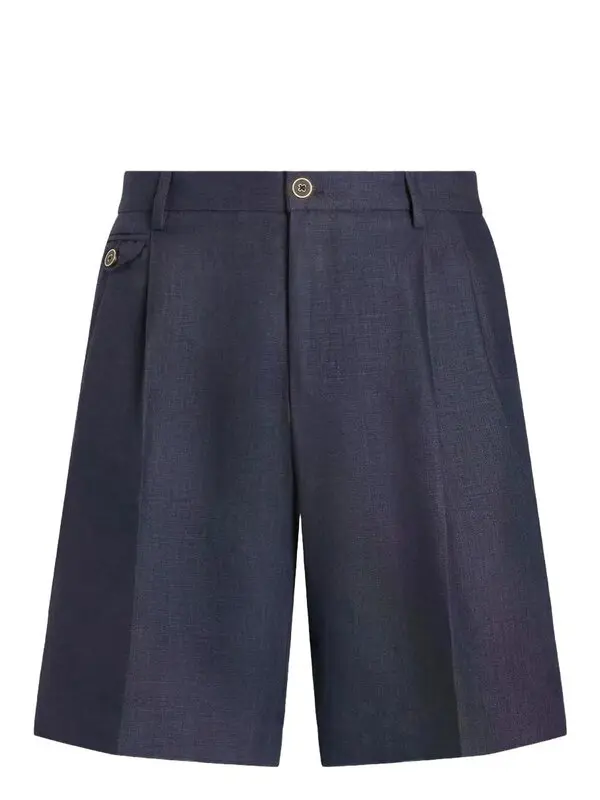 Dolce & Gabbana Tailored Linen Shorts - Grey