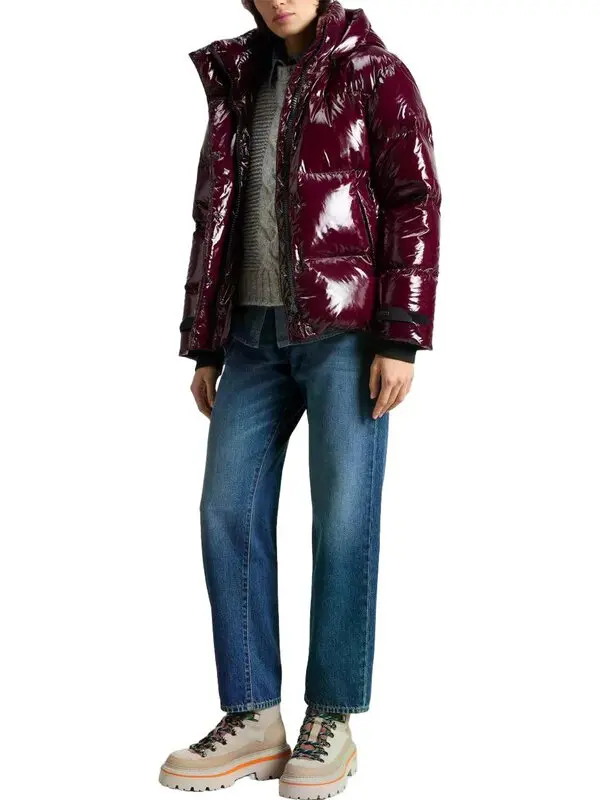 Woolrich Glossy Finish Parka Coat - Red