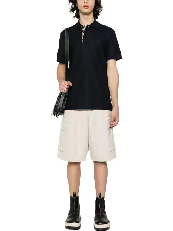 Burberry Monogram-motif Polo Shirt - Blue