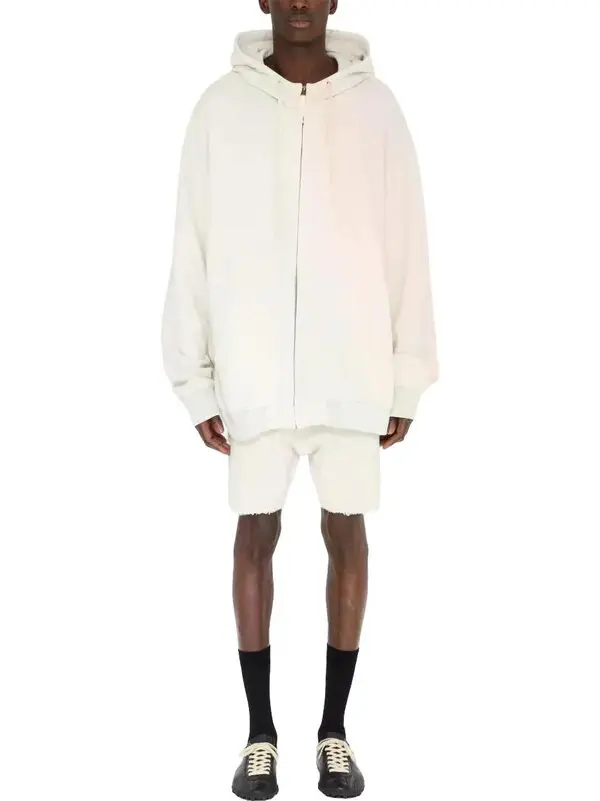 MAISON MARGIELA Zipped Drawstring Hoodie - Neutrals