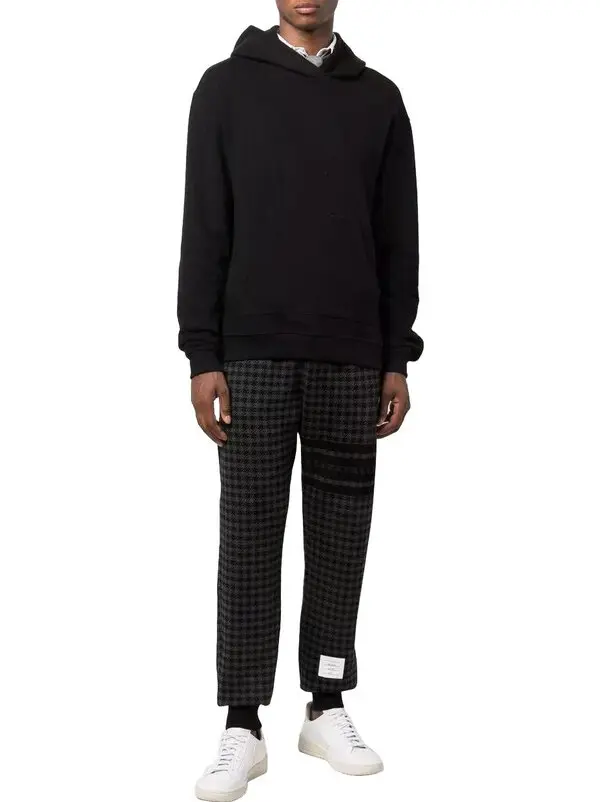 Thom Browne Houndstooth-check Track Pants - Black