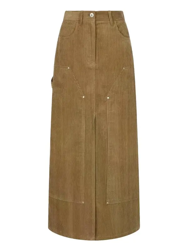 STUDIO TOMBOY Corduroy Maxi Skirt - Neutrals