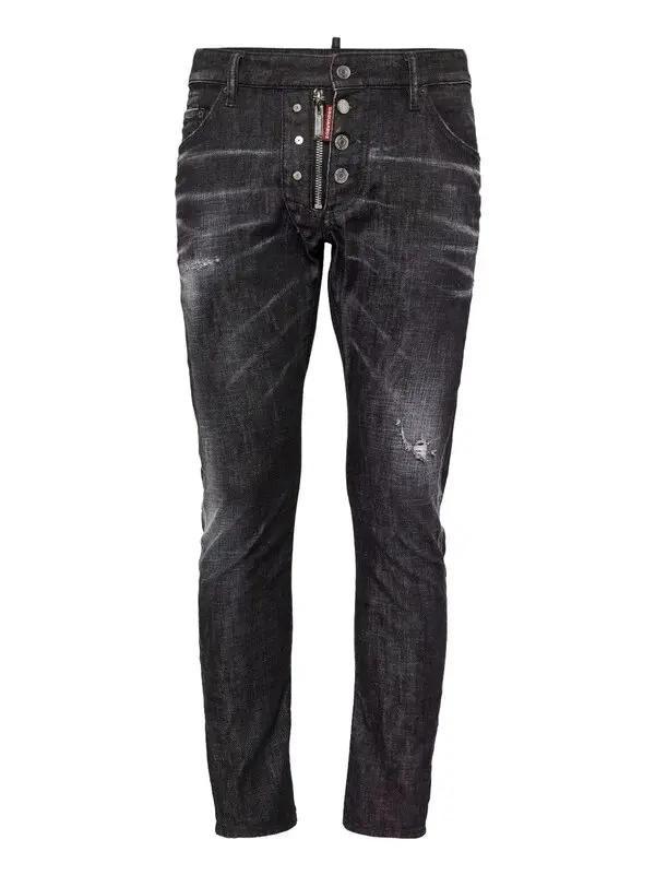 Dsquared2 Distressed Slim-fit Jeans - Black