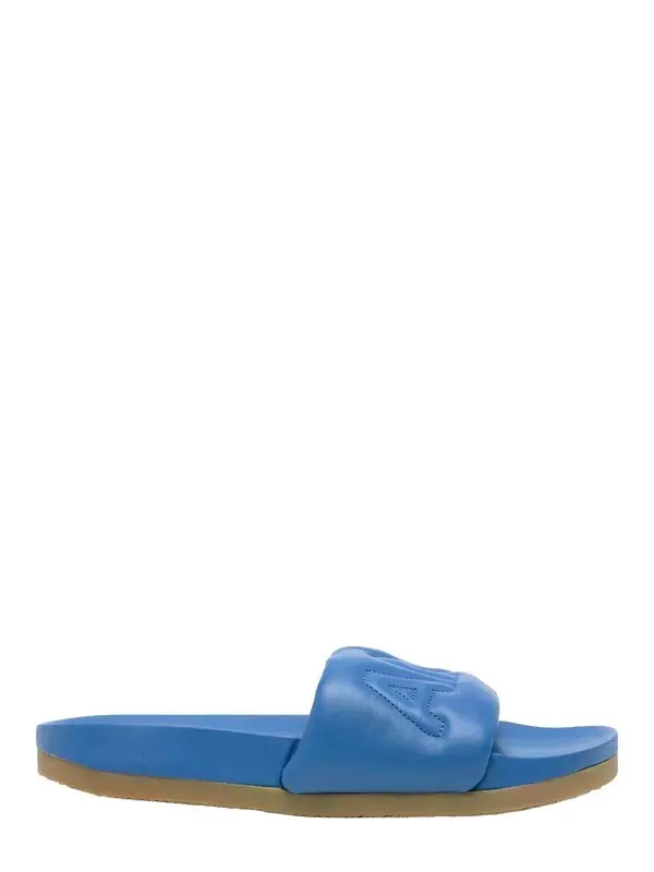 AMBUSH Quilted Leather Slides - Blue