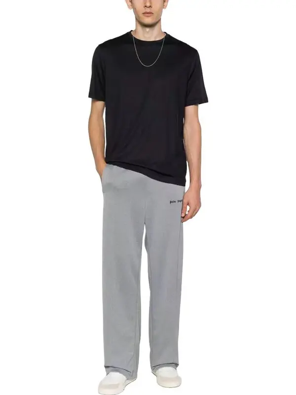 Emporio Armani Logo-embroidered Cotton T-shirt - Blue