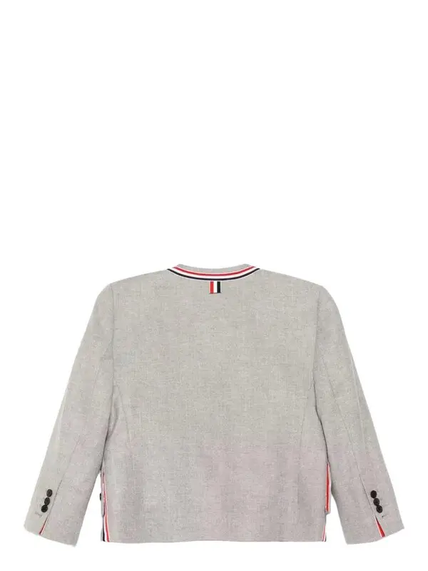 Thom Browne Flannel Cropped Jacket - Grey