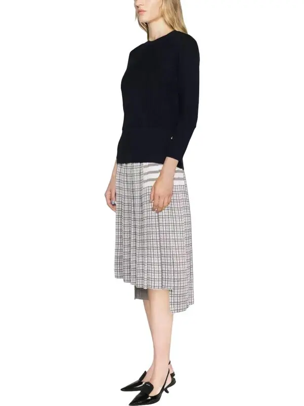 Thom Browne Chevron-knit Virgin-wool Sweater - Blue