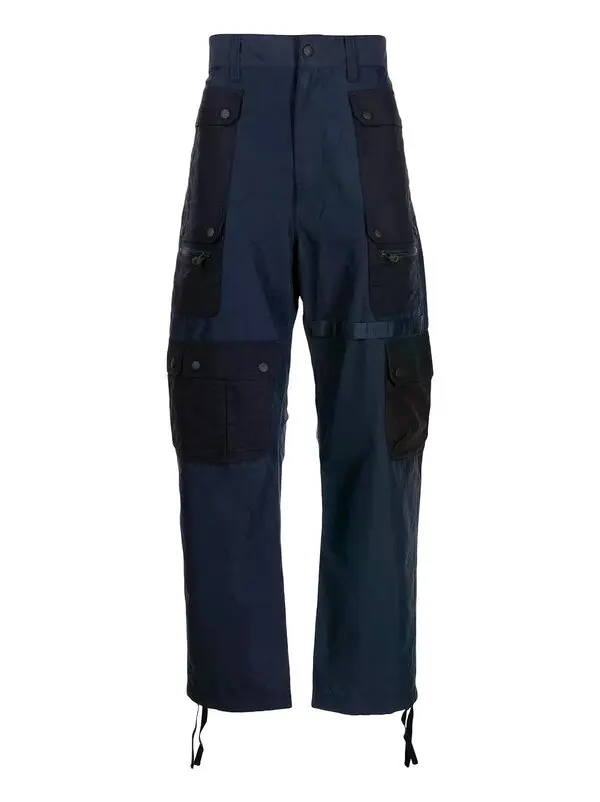 WHITE MOUNTAINEERING Multi-pocket Cotton-blend Parachute Trousers - Blue