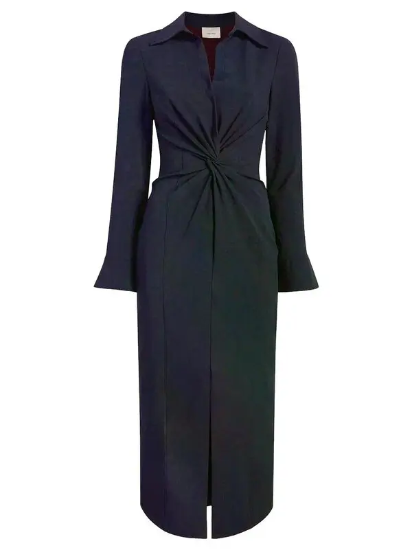 Cinq À Sept Mckenna Ruched Shirt Dress - Blue