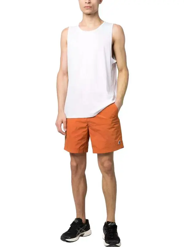 K-WAY Belted Nylon Shorts - Orange