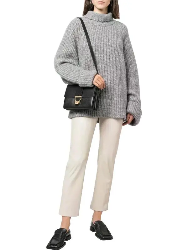COCCINELLE Arlettis Pebbled-leather Satchel - Black