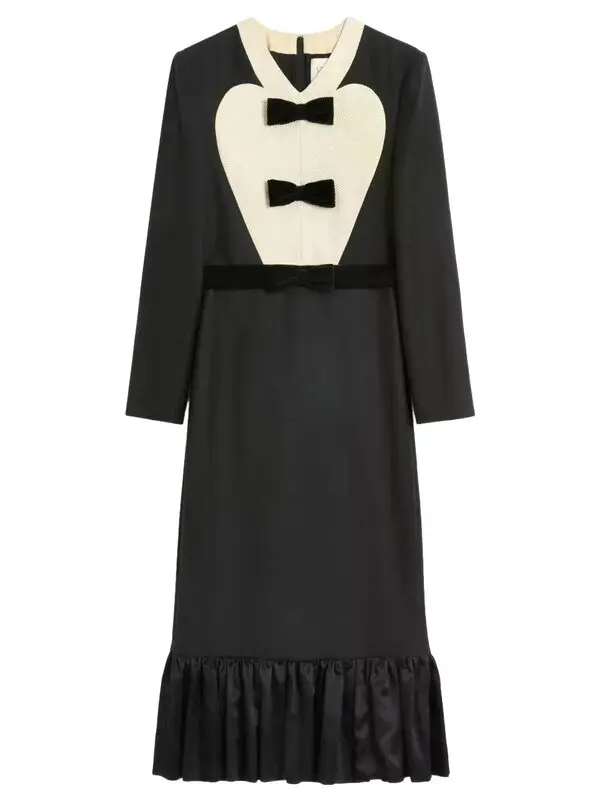 Valentino Garavani Midi Dress With Bow Detail - Black