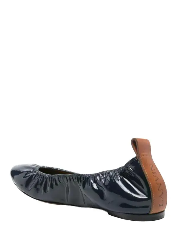 LANVIN The Leather Ballerina Flat - Blue