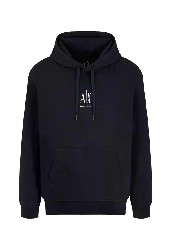 Armani Exchange Logo-detail Hoodie - Blue